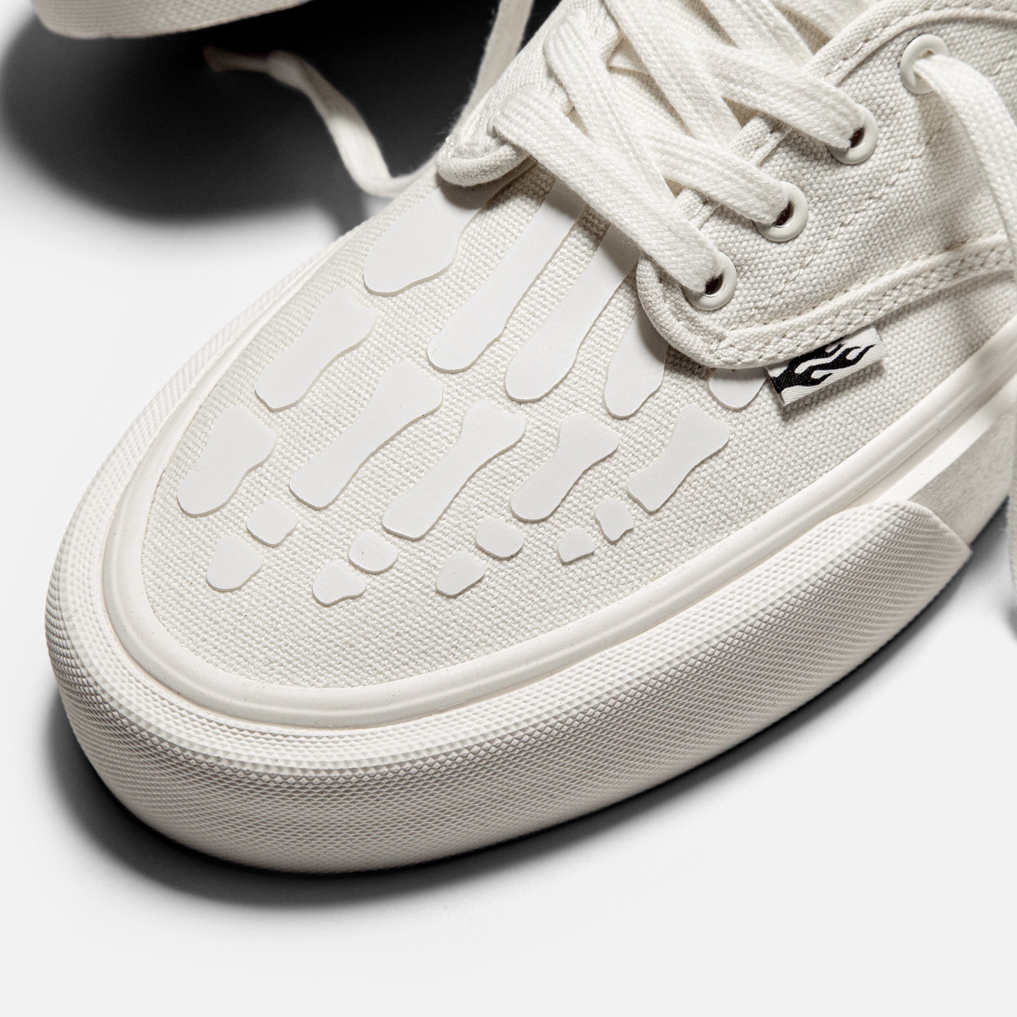 STRAYE GOWER - CREAM X-RAY | Canvas Low Top Skate Shoes