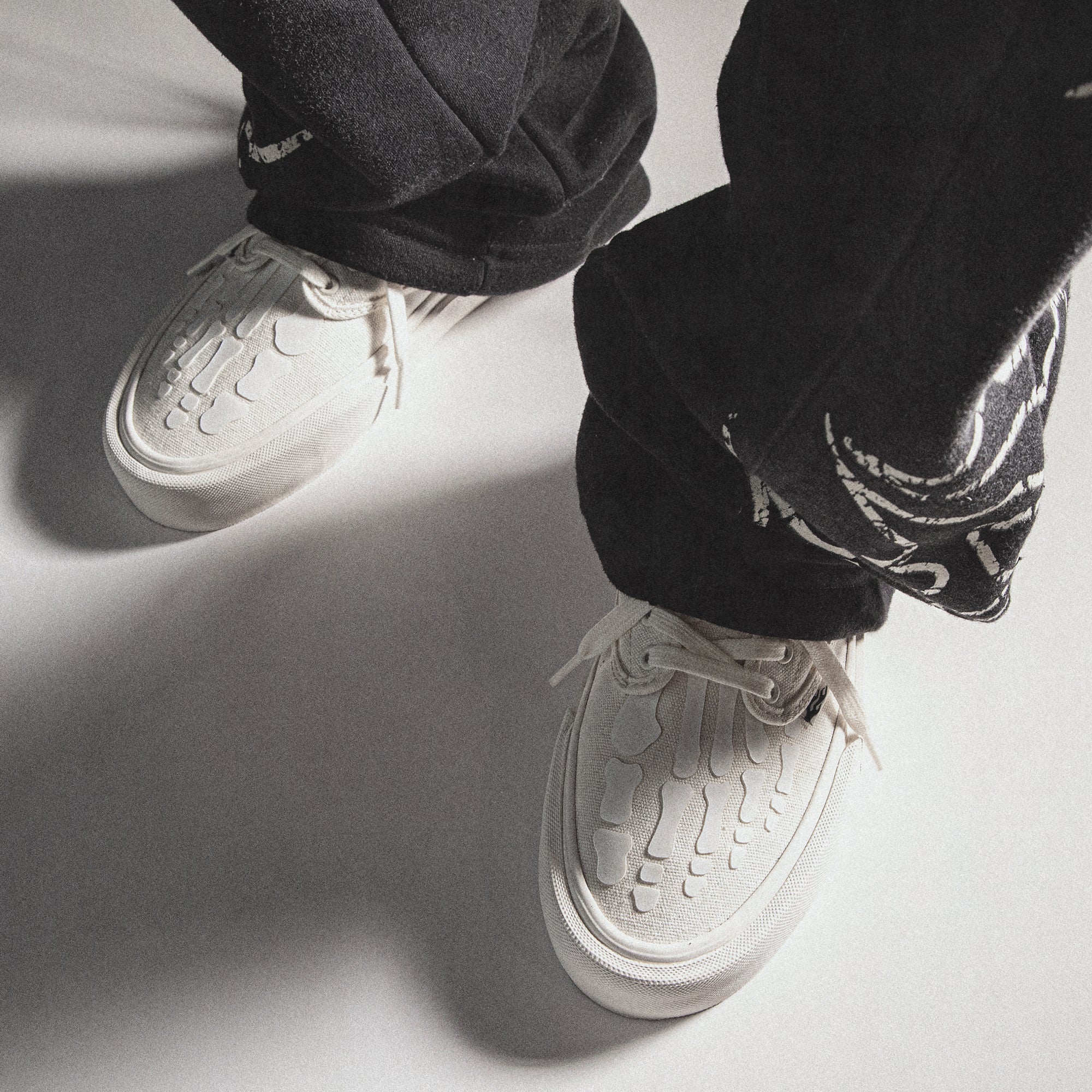 STRAYE Gower Cream X-Ray Canvas minimalist low-top skate shoe, online ...