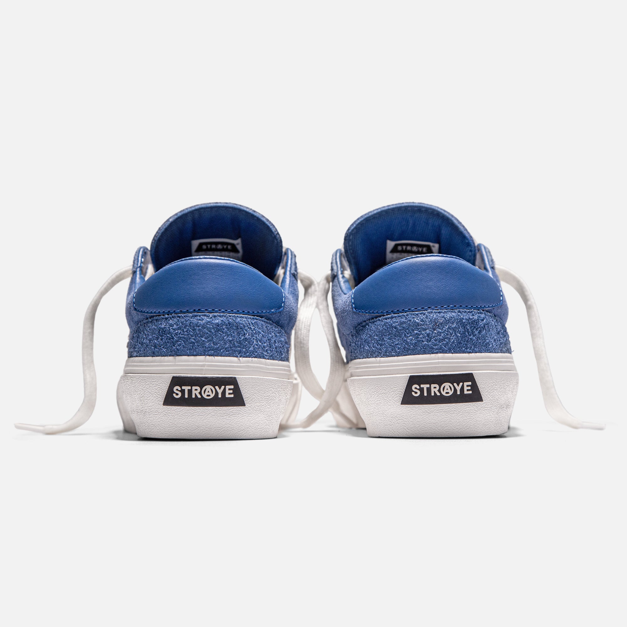 STRAYE LOGAN - BLUE FLAME | Hairy Suede Low Top Skate Shoes