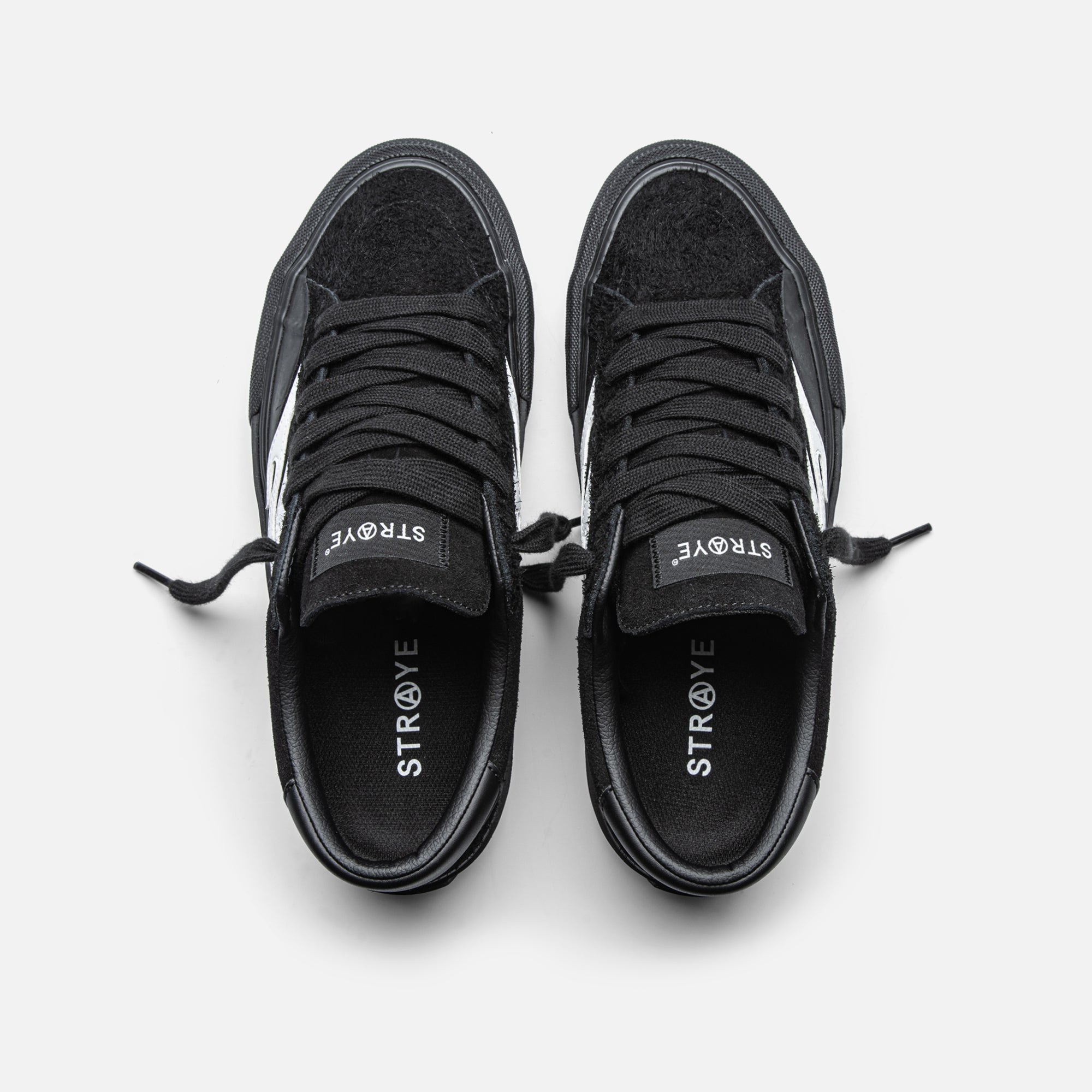 STRAYE Logan Phantom Flame hairy suede + suede low-top skate shoe