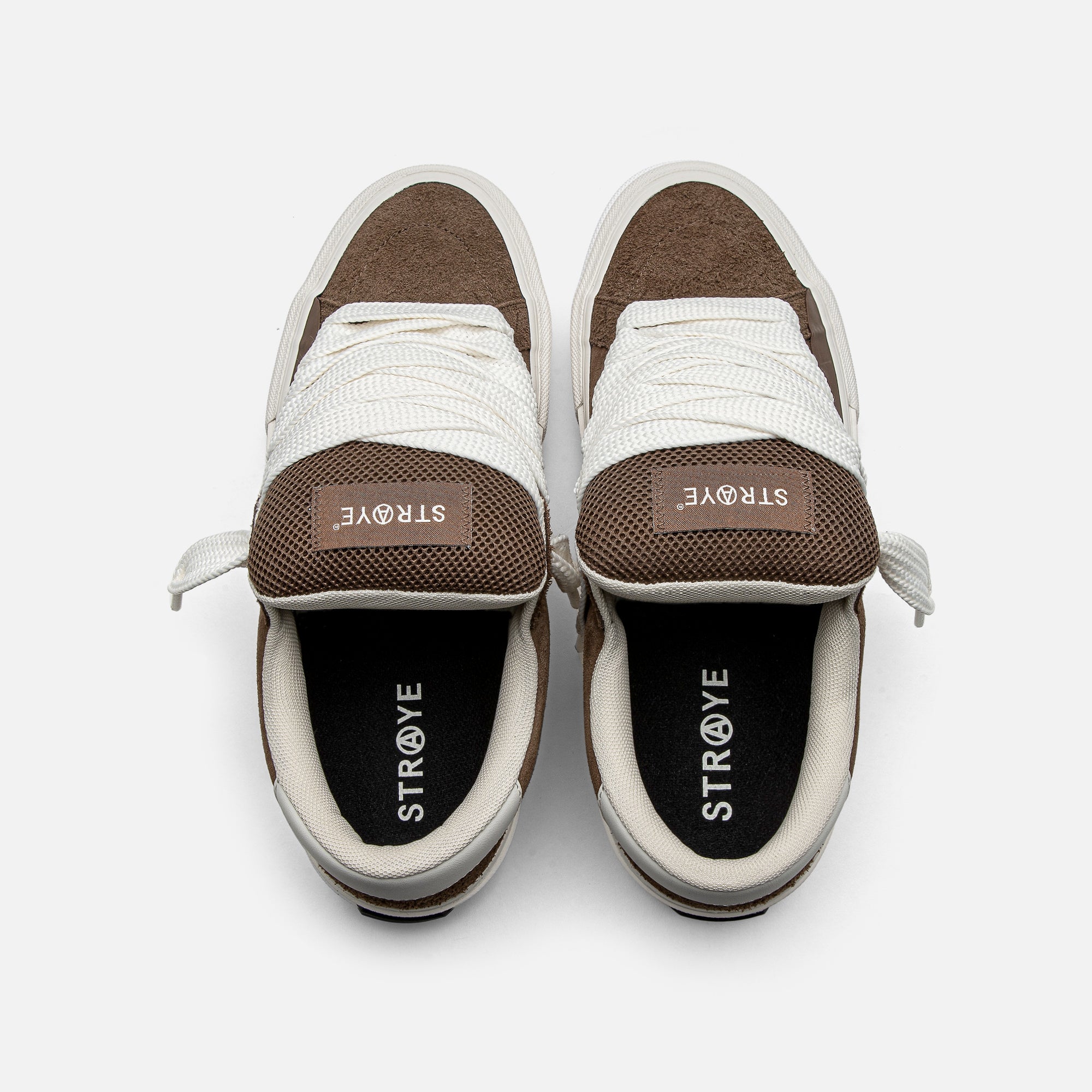STRAYE LOGAN PUFF - BROWN | Hairy Suede / Suede Low Top Skate Shoes