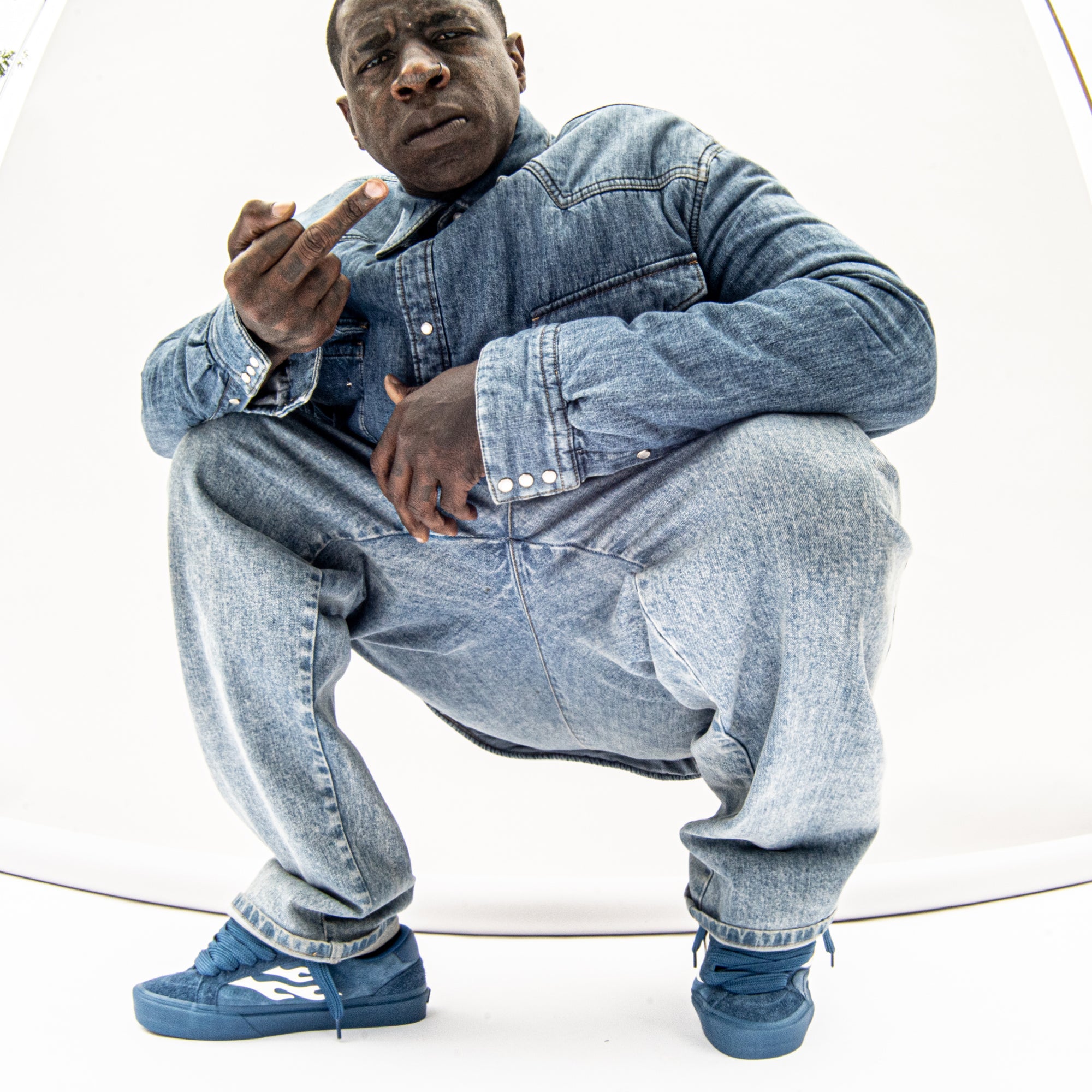 STRAYE Logan Puff Cripto Hairy Suede + Suede low-top skate shoe