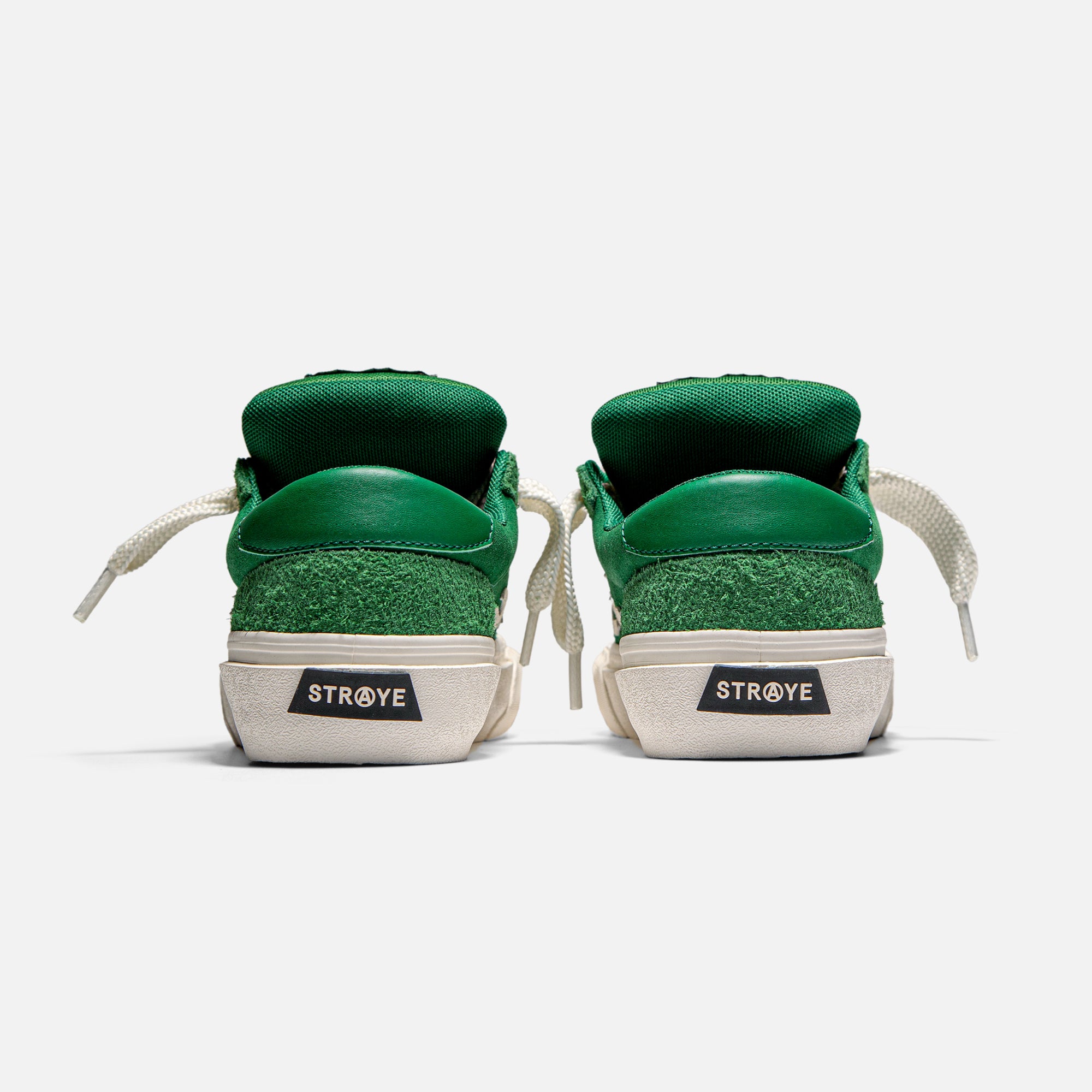 STRAYE LOGAN PUFF - FOREST | Hairy Suede / Suede Low Top Skate Shoes