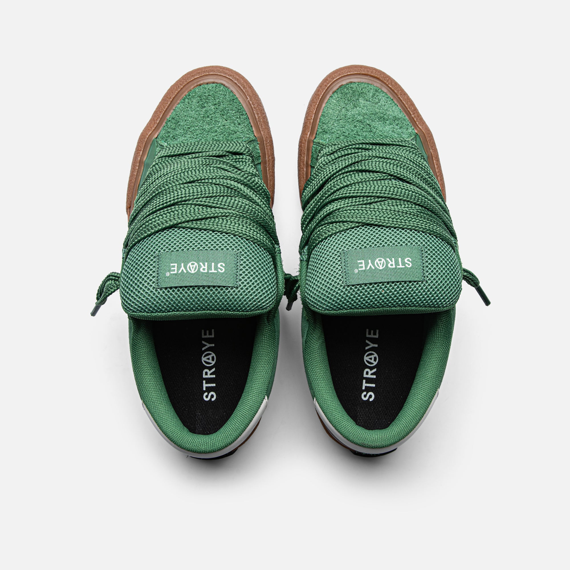 STRAYE Logan Puff Lucky hairy suede + suede — puffy low-top skate shoe