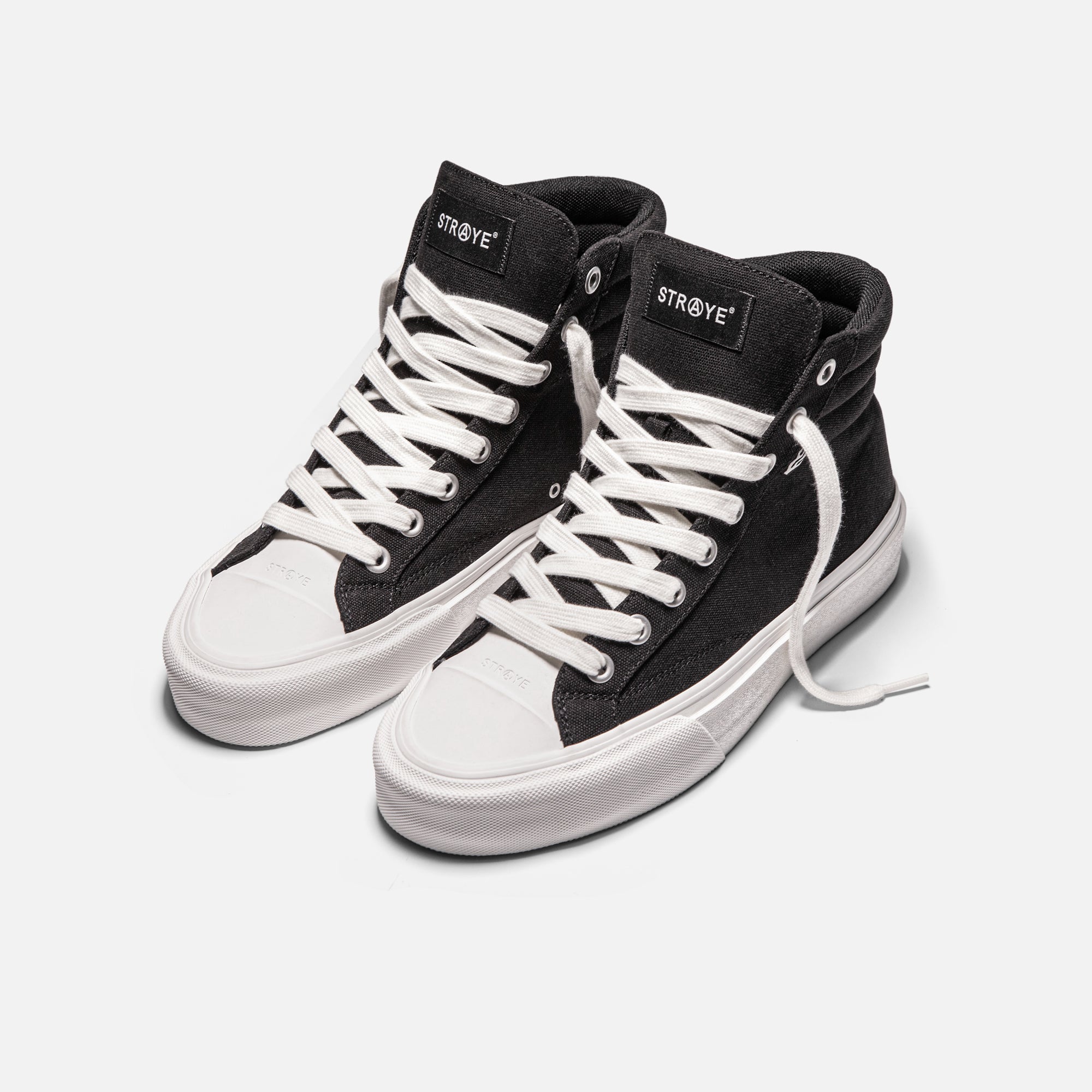 STRAYE VENICE - BLACK OG | Canvas High Top Skate Shoes