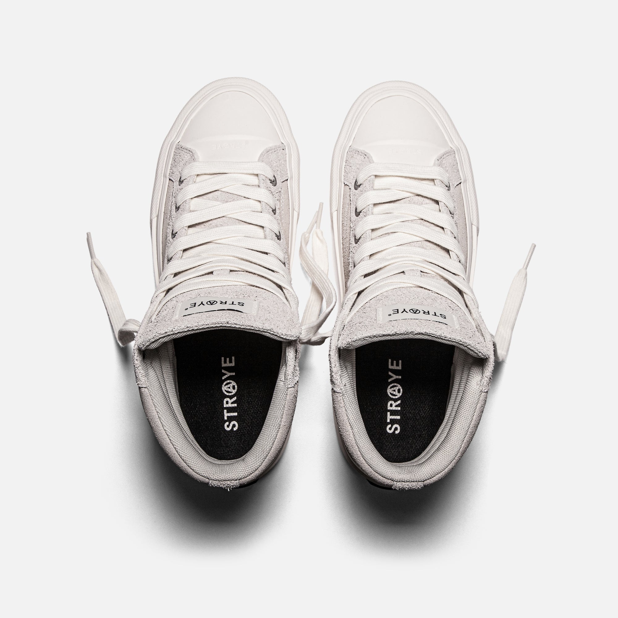 STRAYE Venice Cream Suede — high top skate shoe with suede upper