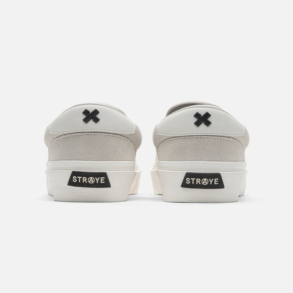 STRAYE Ventura XPLR Bones Hairy Suede — collab slip-on skate shoe