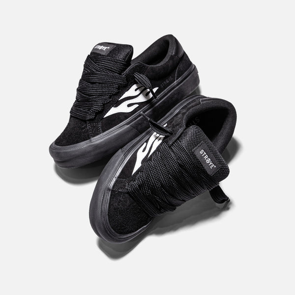 STRAYE LOGAN PUFF - PHANTOM | Hairy Suede Low Top Skate Shoes